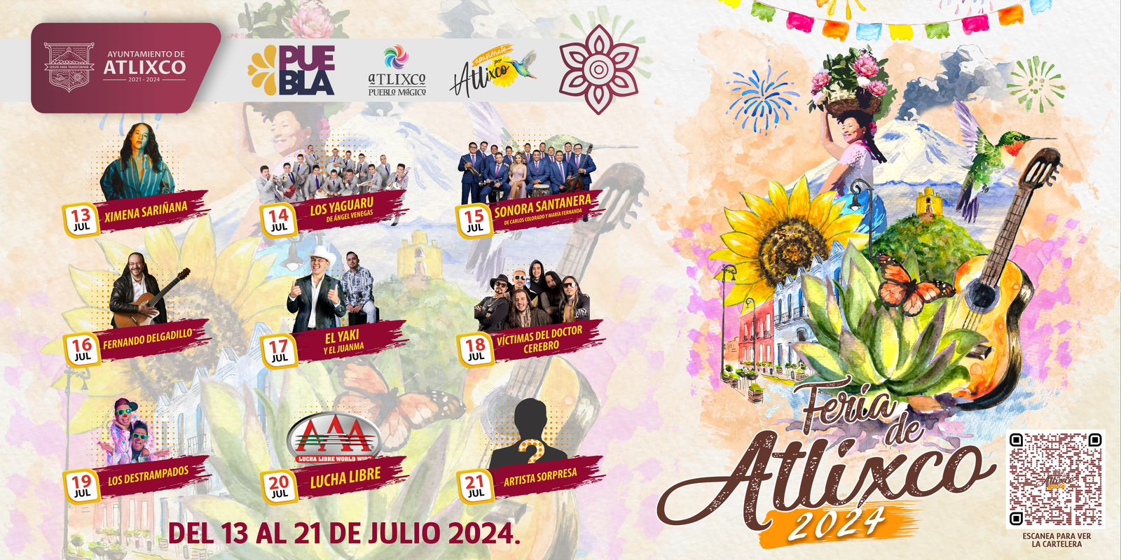 ARIADNA AYALA PRESENTA GRAN CARTELERA DE LA FERIA DE ATLIXCO 2024